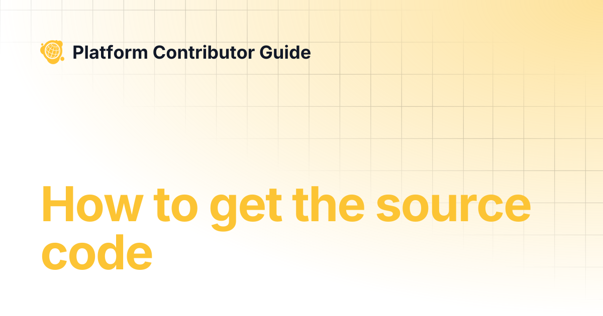 How to get the source code | [Legacy v3] Platform | Platform ...