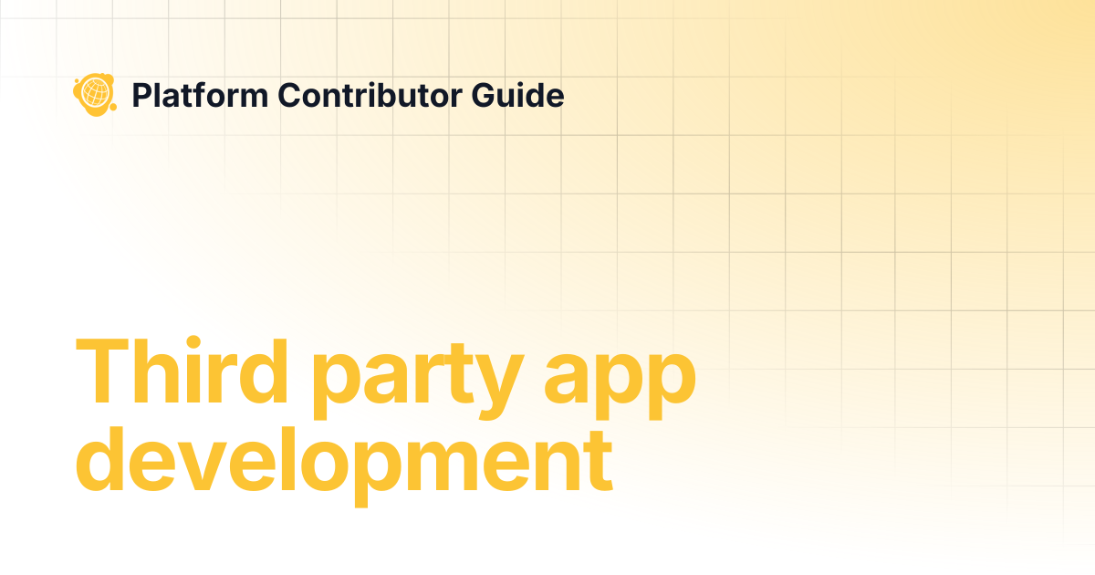 Third party app development | [Legacy v3] Platform | Platform ...